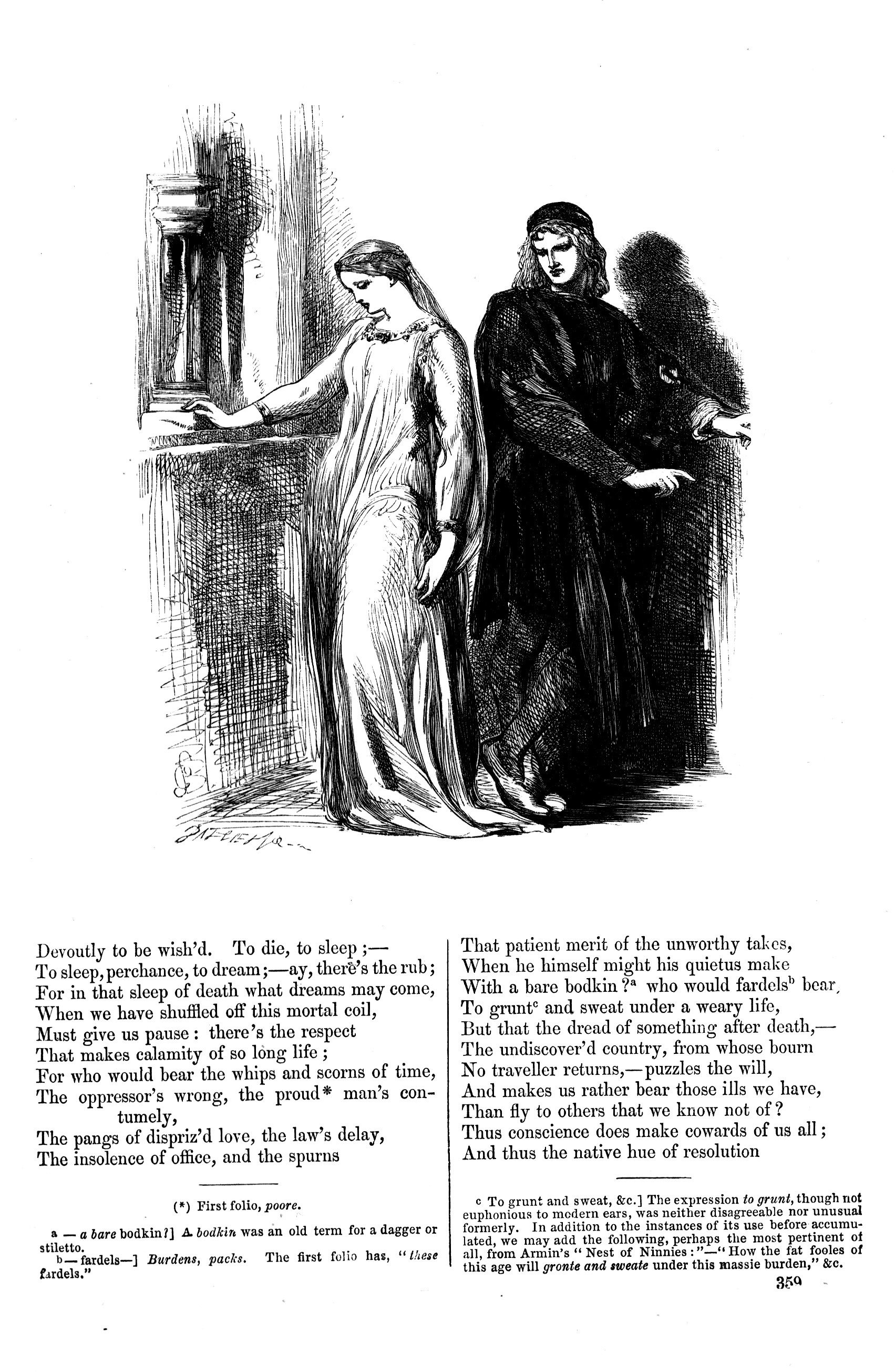 John Gilbert, Hamlet, Illustration #16 | Victorian Illustrated ...