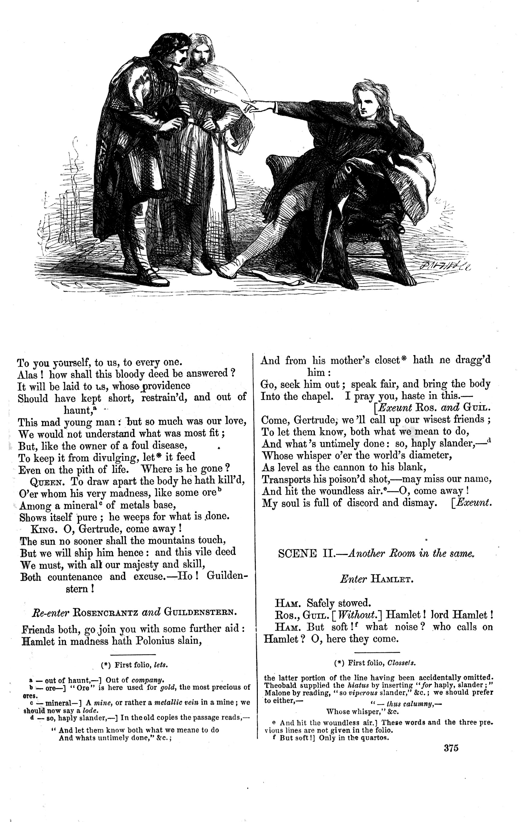 John Gilbert, Hamlet, Illustration #23 | Victorian Illustrated ...