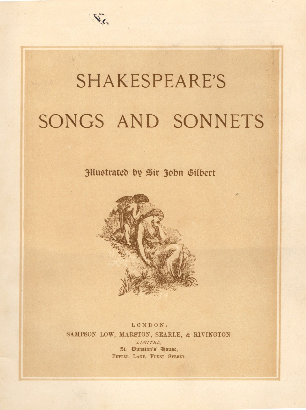 Songs And Sonnets Of Shakespeare Victorian Illustrated Shakespeare